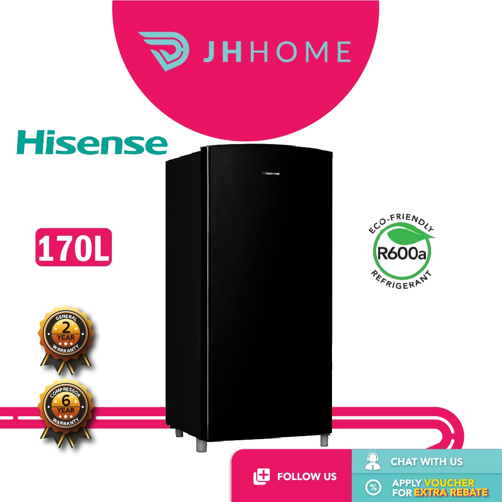 Hisense Single Door 1-Door Fridge - Black (170L) RR198D4ABM/Faber ...