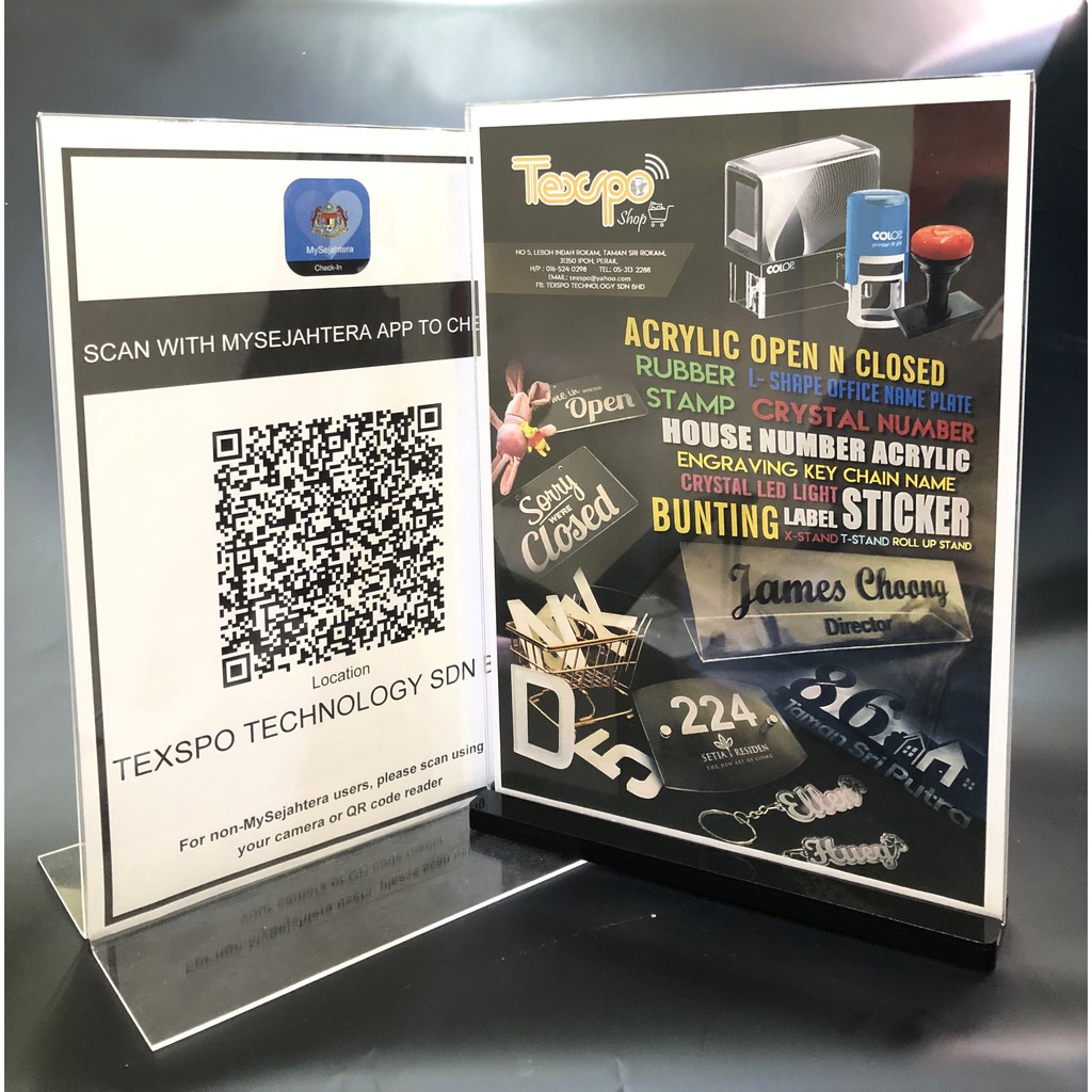 A4 size transparent T-shape/L-shape/Stand Acrylic Stand | Shopee Malaysia