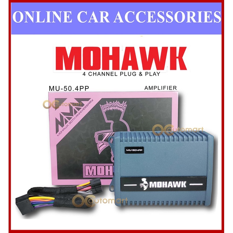 Mohawk 4 Channel Plug and Play Power Amplifier for Car Android Player ...