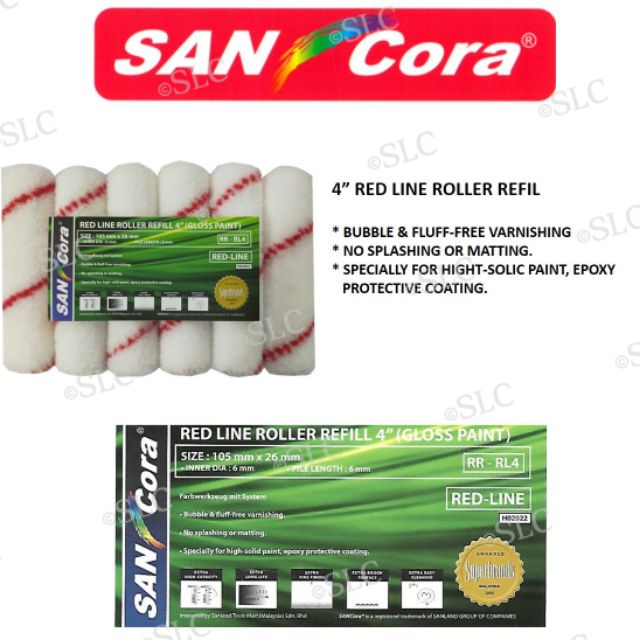 SANCORA (RL4) 4" Paint Roller Refill / Isi Roller 4 inci - 1 PC ...