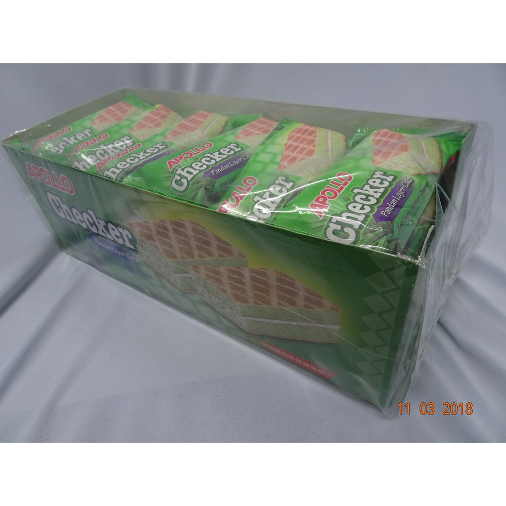 24 Pcs Apollo Checker Pandan Layer Cake (LOCAL READY STOCKS) | Shopee ...