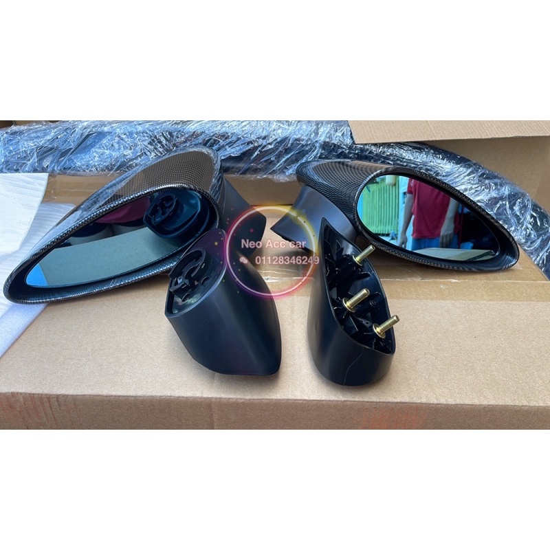 CIVIC FD FD2 SIDE MIRROR SPOON MIRROR CARBON LOOK CF DOOR GLASS MUGEN ...