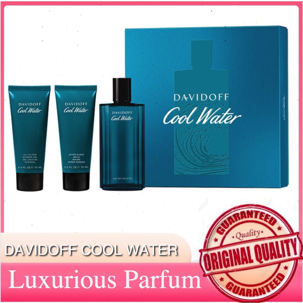 ORIGINAL Davidoff Cool Water 125ml EDT Perfume Gift Set - MFG 07/2020 ...
