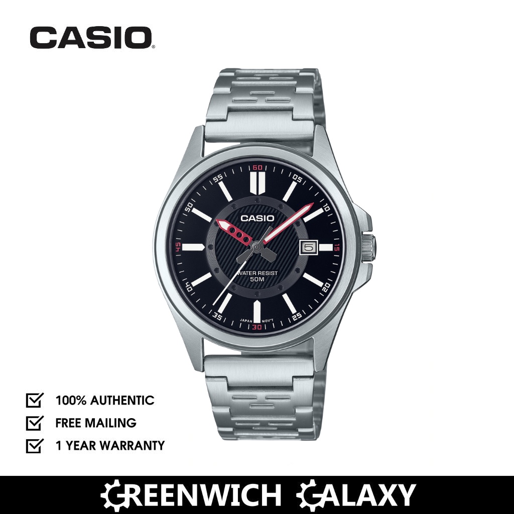 Casio Stainless Steel Analog Dress Watch Mtp E700d 1e Shopee Malaysia