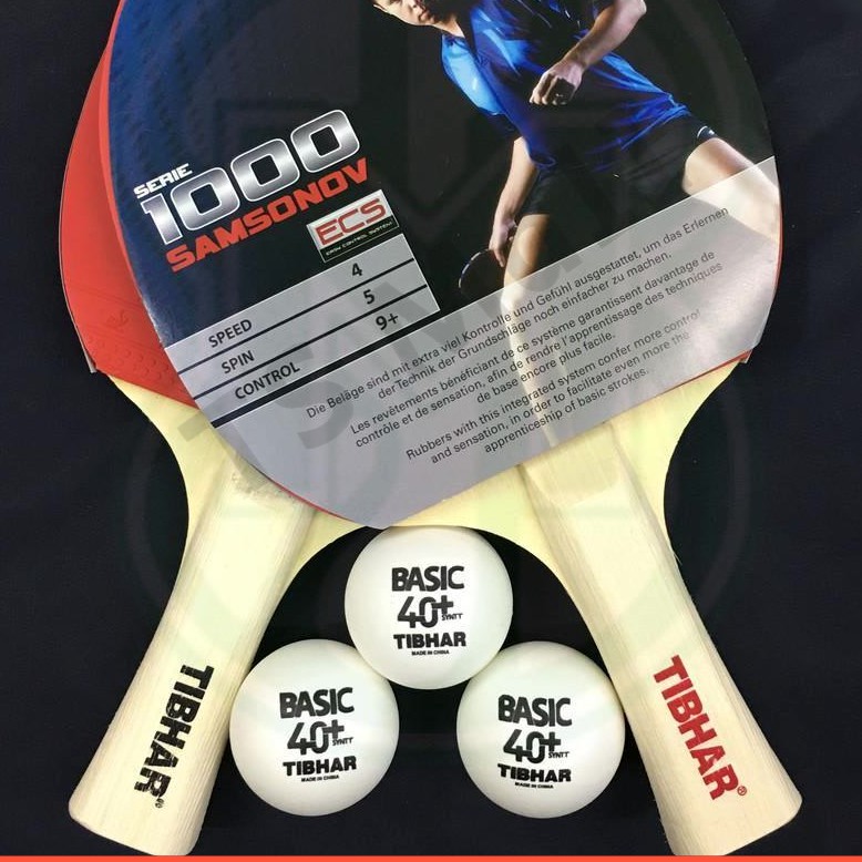 TIBHAR Table Tennis Bat + Ball Serie 1000 Samsonov Bat Ping pong ...