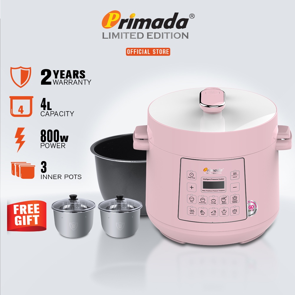 Primada LIMITED EDITION 4 Liter Triple Pots Pressure Cooker MPC4000 ...