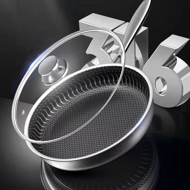 SUS304 Stainless Steel Honeycomb Nonstick Cooking Frying Pan 304 ...