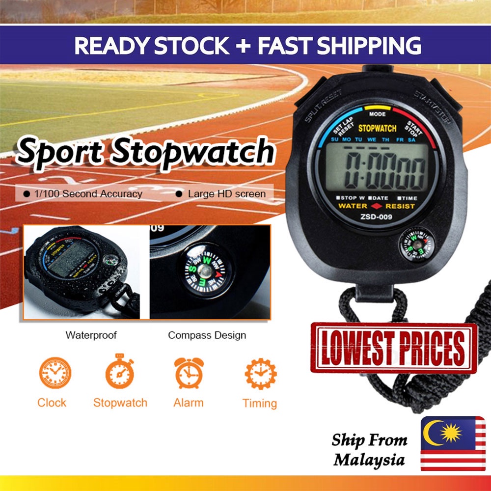 LED Stopwatch Digital Timer Switch Waterproof Digital Chronograph Timer ...