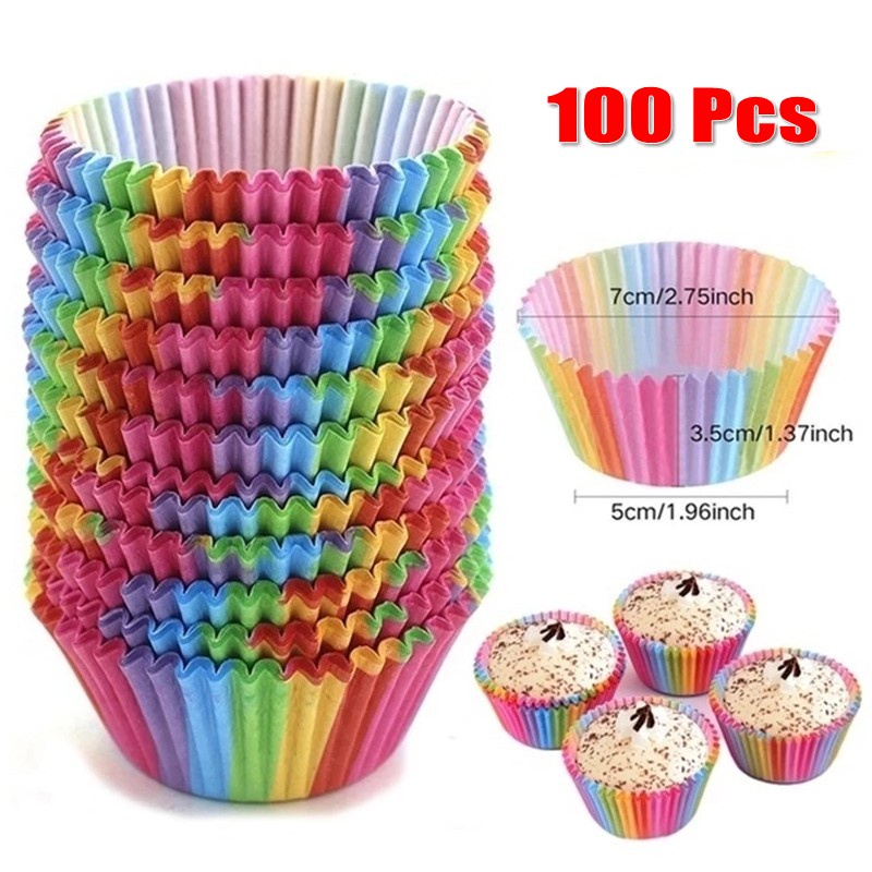 50/100Pcs Nonstick Muffin Cupcake Liner / Cupcake Parchment Papers ...