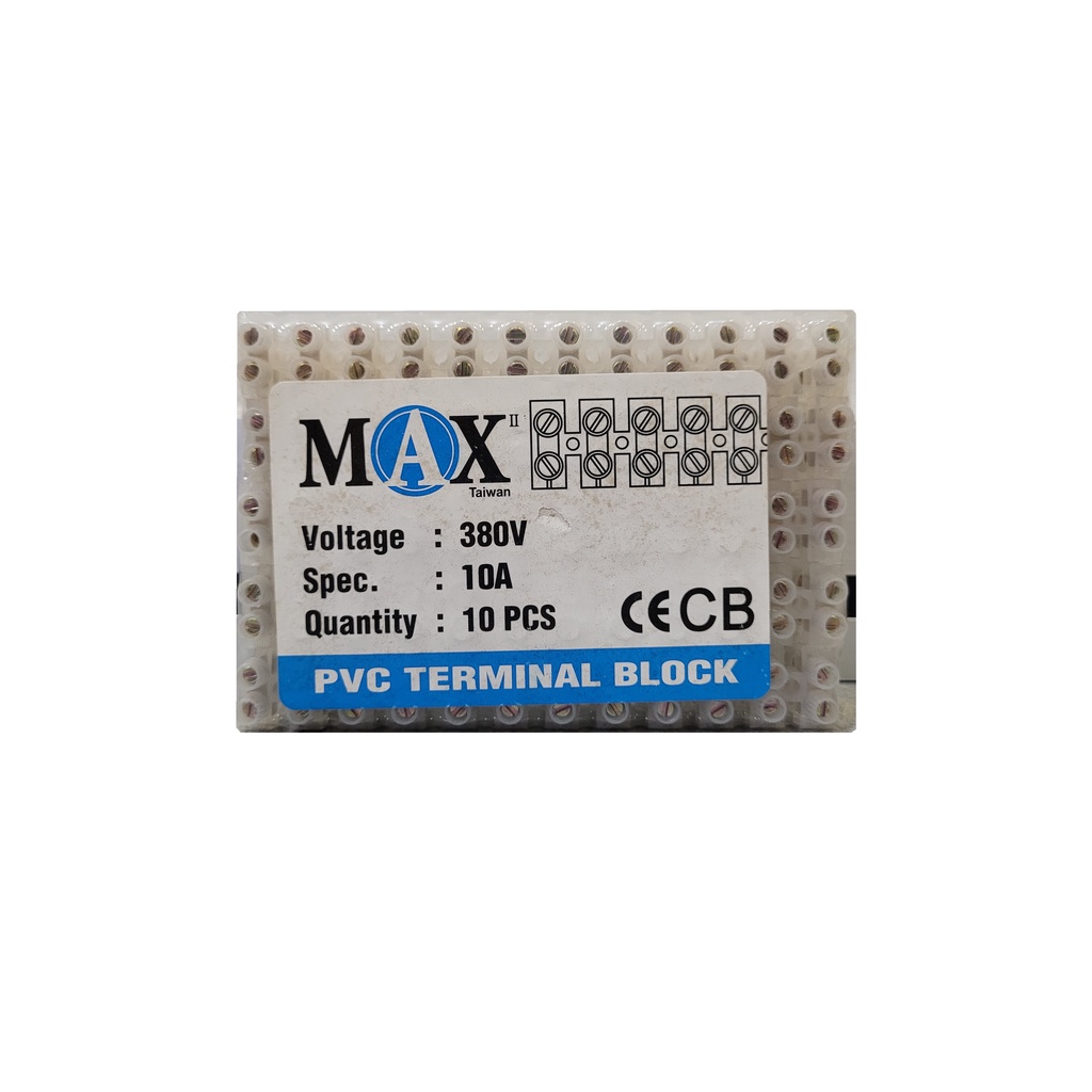 MAX & MARS PVC Terminal Block 10Pcs (10A/ 15A/ 20A/ 30A/ 60A) | Shopee ...
