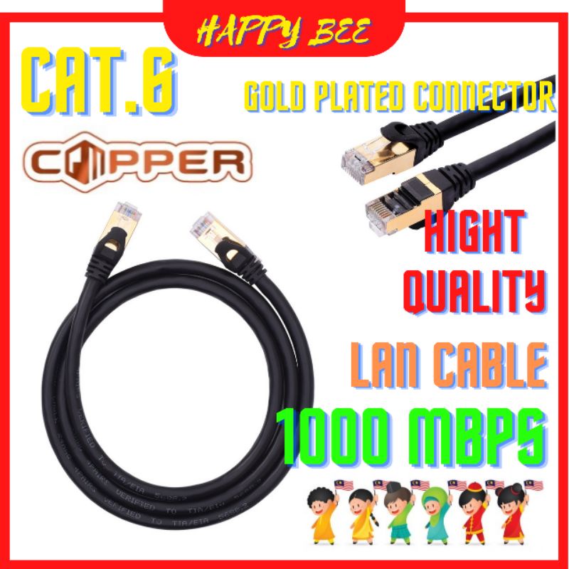 💥 15M/20M/25M/30M 💥Hight Quality CAT6 Pure Copper LAN Cable Ethernet ...