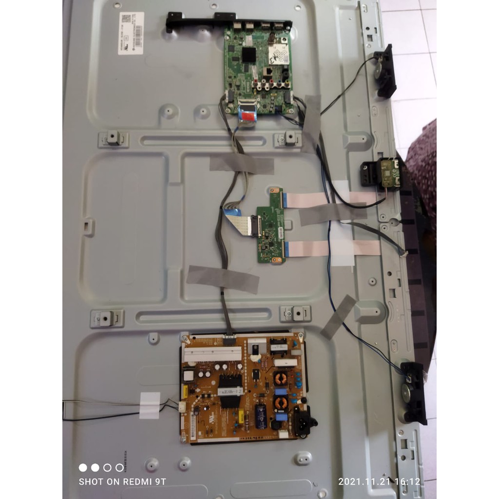 (390) LG 49LF590T Mainboard, Powerboard, Tcon, Tcon Ribbon, LVDS, Cable, Speaker. TV Spare Part ...