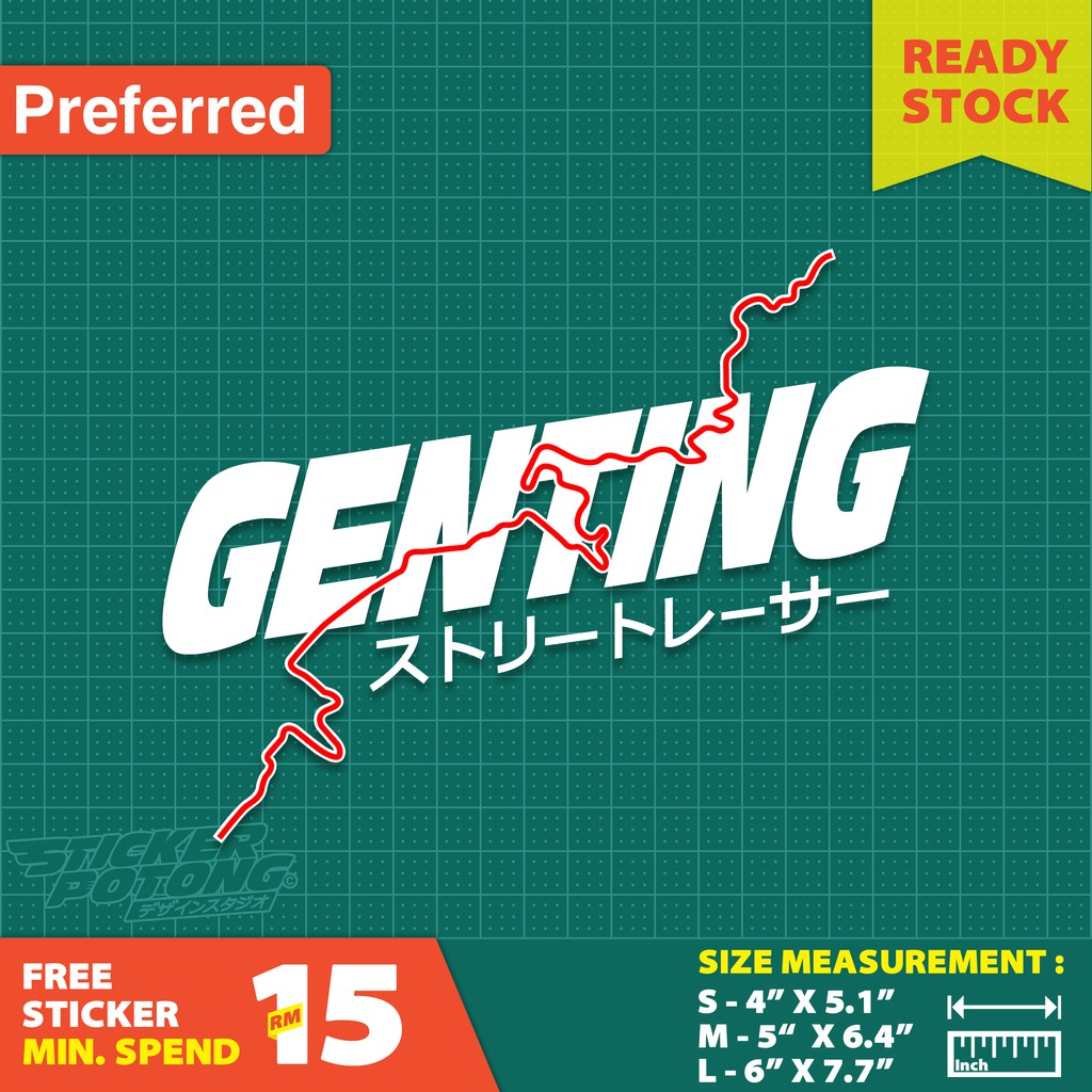 GENTING KANJO (STICKER POTONG) | Shopee Malaysia