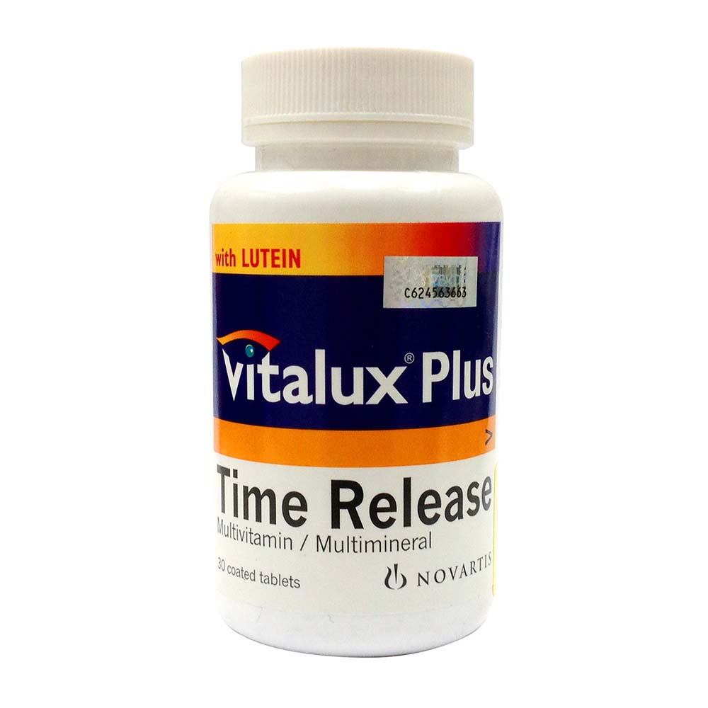 VITALUX PLUS TIME RELEASE EYE MULTIVITAMIN / MULTIMINERAL (30 TABS ...