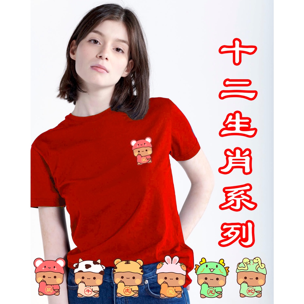 Chinese Zodiac Sign Tees 十二生肖系列 (上） Cute Panda 小熊猫 一二布布 CNY Theme 2025 ...