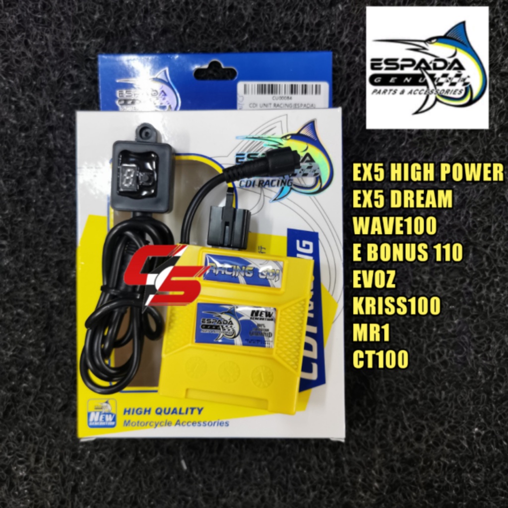ESPADA Racing CDI 9 mode Letup LC135 EX5 DREAM WAVE100 KRISS100 MR1 MR3 CT100 E BONUS Wave125 ...
