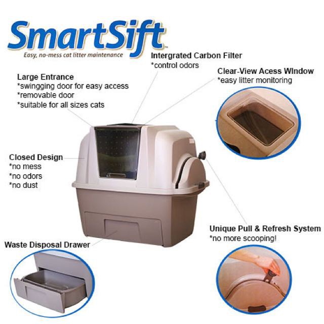 (Clearance stock) Catit SmartSift Litter Box With Easy Scooping System ...