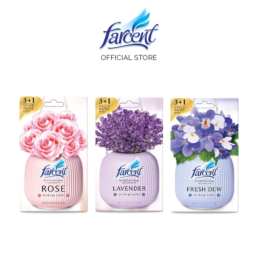 Farcent Scented Bag Rose Lavender Fresh Dew Beg Pewangi Almari | Shopee ...
