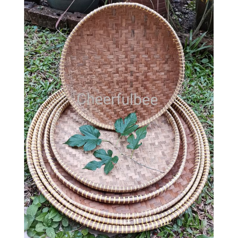 [The Rattan House] Natural Colour Nyiru Buluh Bulat Nyiru Tampi Anyaman ...