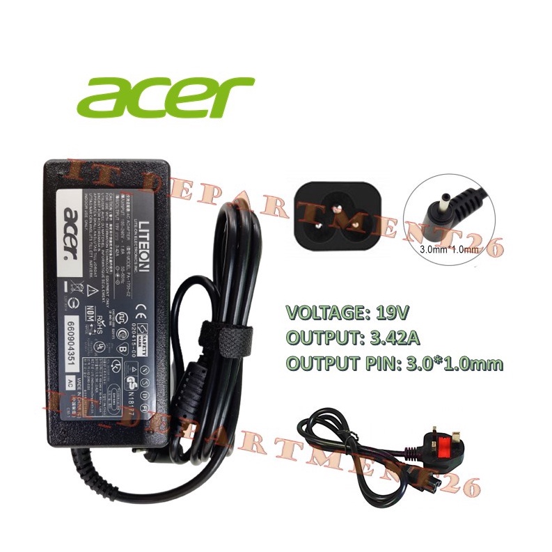 ACER 19V 2.37A 3.42A 3.0MM*1.0MM Aspire 3 Aspire 5 E14 R14 S13 Swift 1 3 5 A315 A314 Chromebook ...
