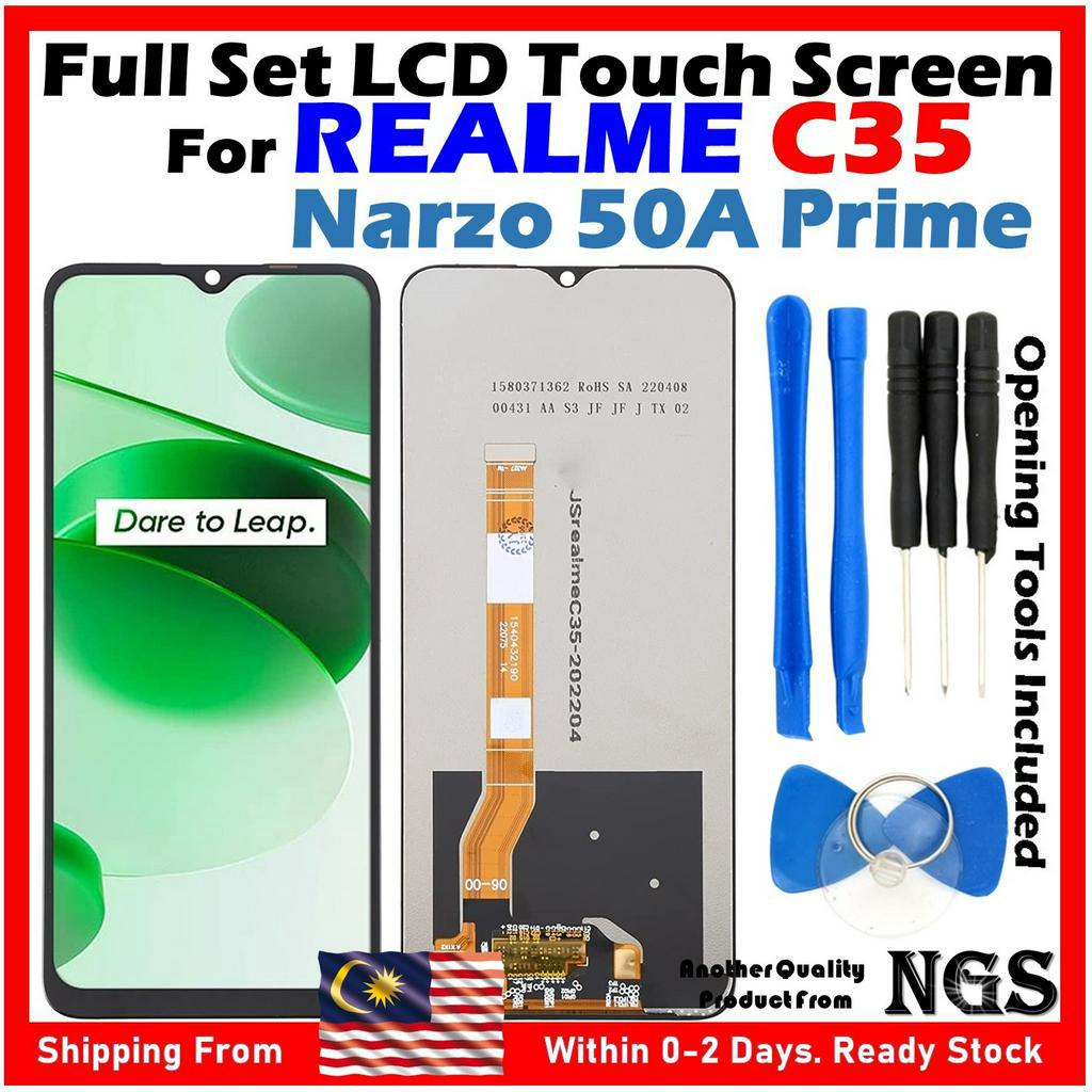 ORI NGS Full Set LCD Compatible For REALME C30 REALME C30s REALME C31 Realme C33 REALME C35 ...