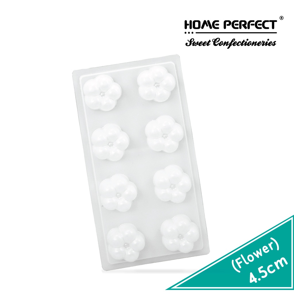 HOME PERFECT 8/11 Cavities Flower Design Chocolate Pudding Jelly Mould ...