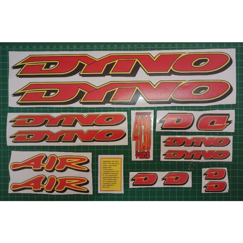 BMX Dyno Air Decal Transparent Sticker Red Color Set | Shopee Malaysia