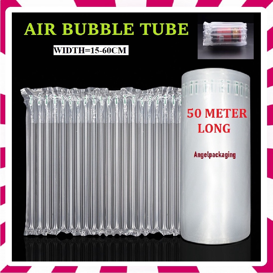 50meter Air Bubble Tube (15cm to 60cm) Inflatable Air packanging Thick ...