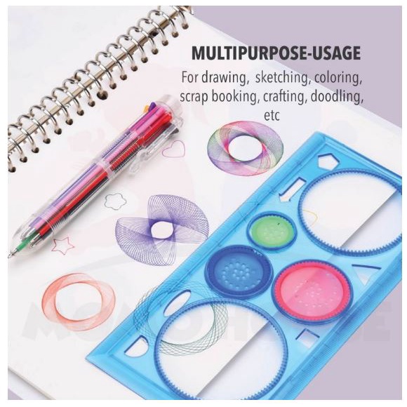 Magic Ruler Swirly pattern Set Thousand Pattern Design Ruler set Magic ...