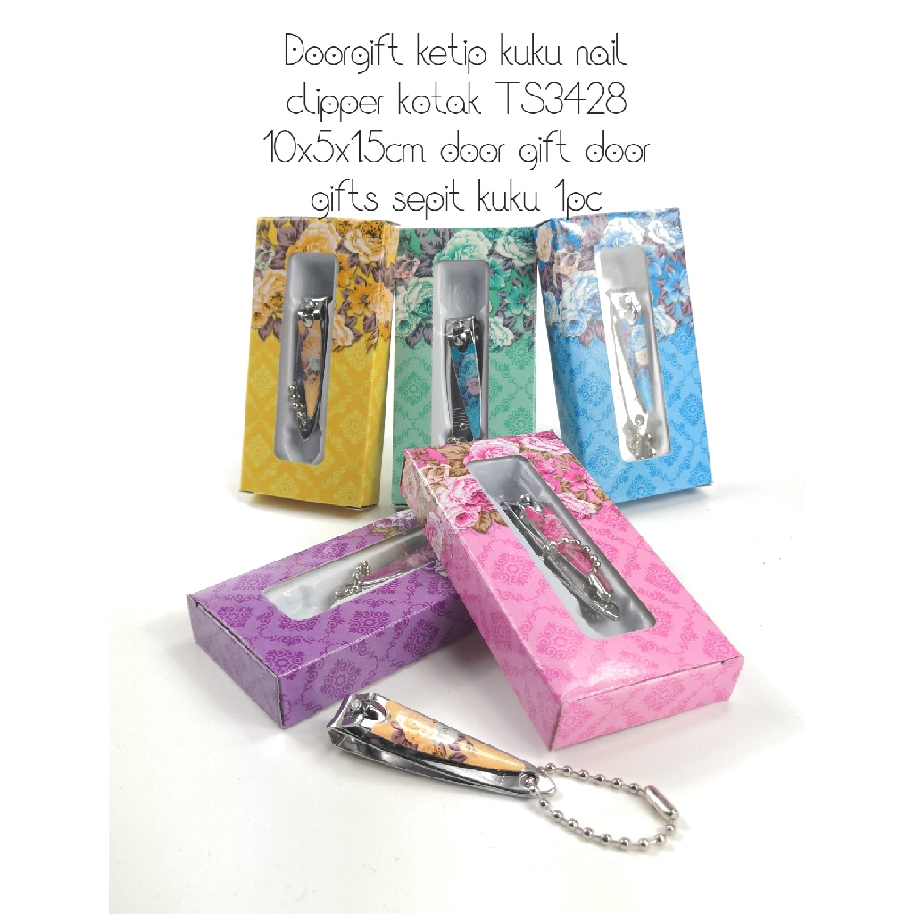 Doorgift ketip kuku nail clipper kotak TS3428 10x5x1.5cm door gift door ...