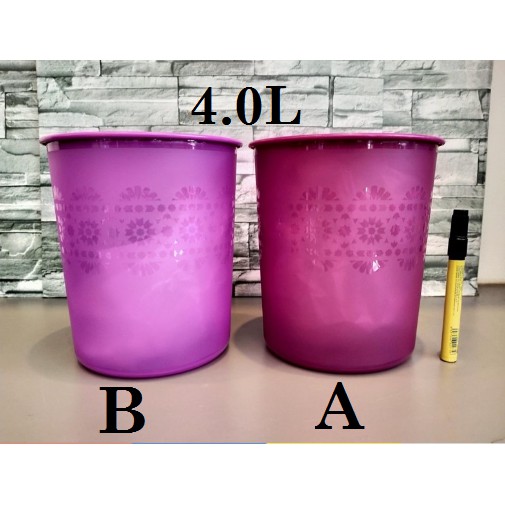 *B 1pc*Tupperware Mosaic One Touch Canister Large OT 4L 4.0L Purple 1pc | Shopee Malaysia