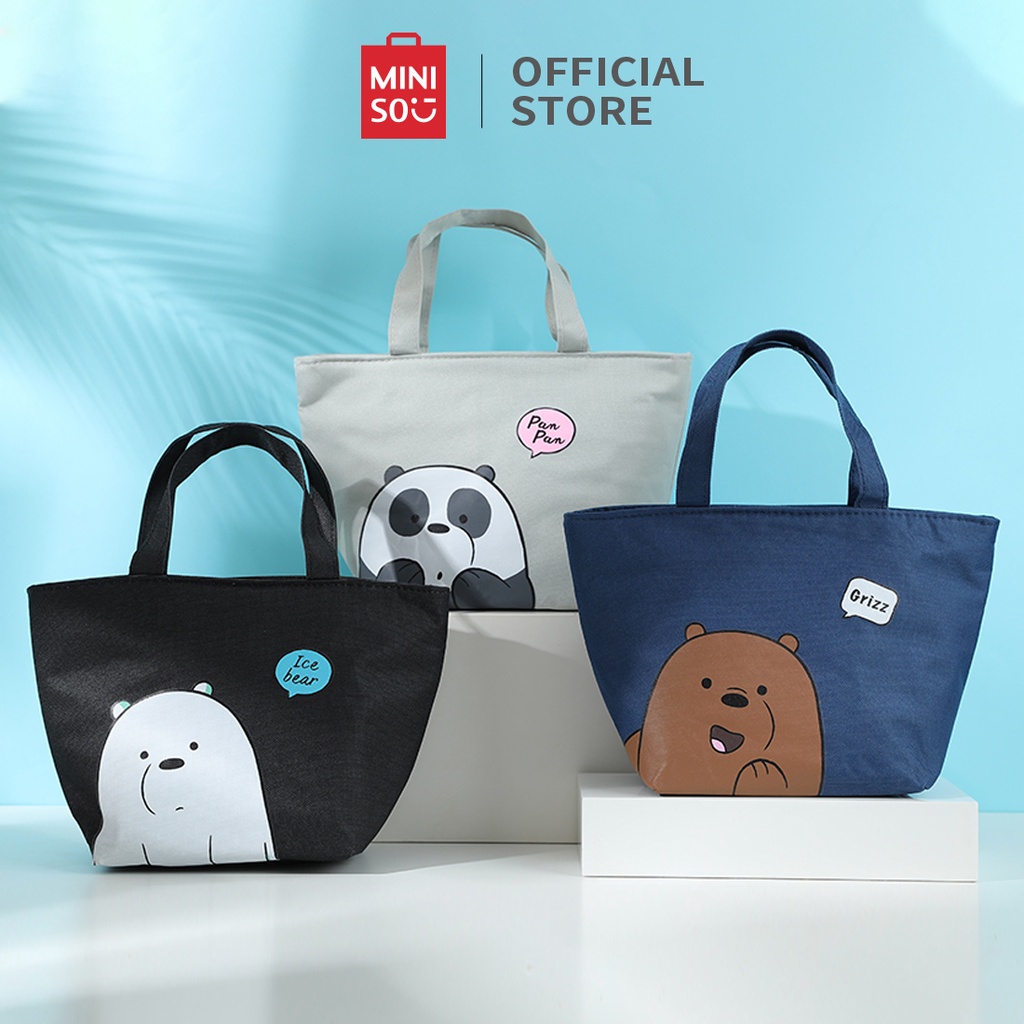 Miniso Official Insulated Lunch Bento Bag We Bare Bears Lunch Bag/Small ...