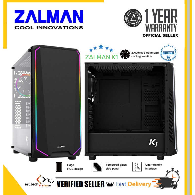 ZALMAN K1 Rev.B PC CASE CASING | ATX - mATX - Mini-ITX | Shopee Malaysia