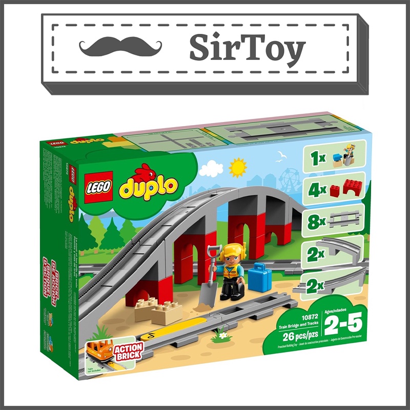 LEGO Duplo 10872: Train Bridge and Tracks (26 Pieces) | Shopee Malaysia