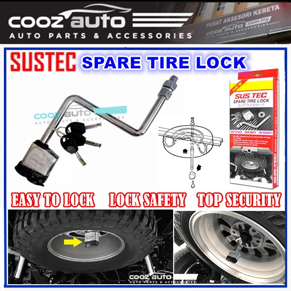 Ford Ranger T6 T7 T8 2012 - 2022 SUSTEC Spare Tyre Tire Wheel Lock Anti ...