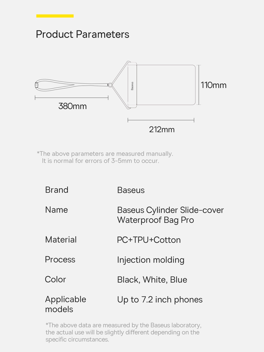 Baseus Waterproof Phone Bag for Universal Mobile Phone for Swimming ...