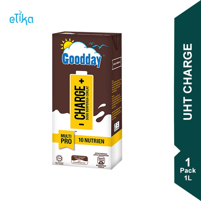 Goodday UHT Charge Chocolate Milk 6 packs/5+1 packs cluster x 200ml x 4 packs (Carton) | Shopee ...