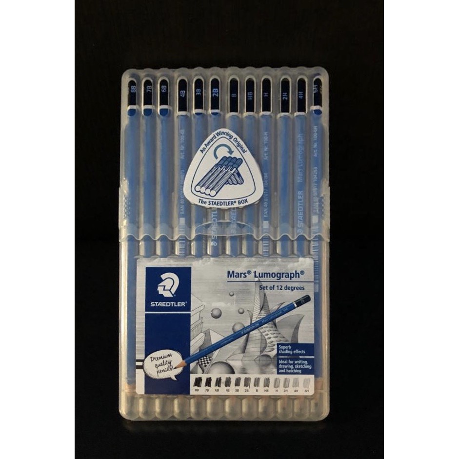 STAEDTLER Mars Lumograph Pencil Set (Pack of 12 Degrees) | Shopee Malaysia