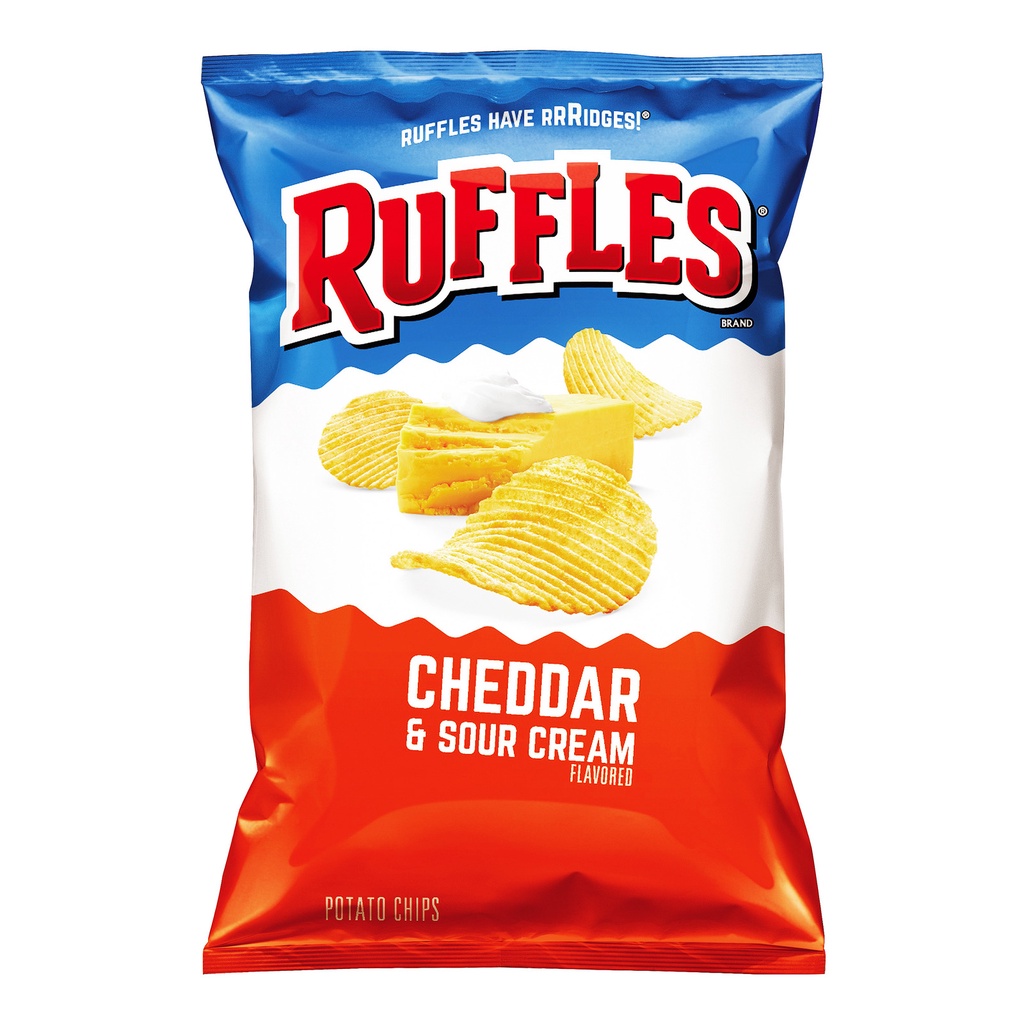 Ruffles Potato Chips Original / Sour Cream & Onion / Cheddar Snacks ...