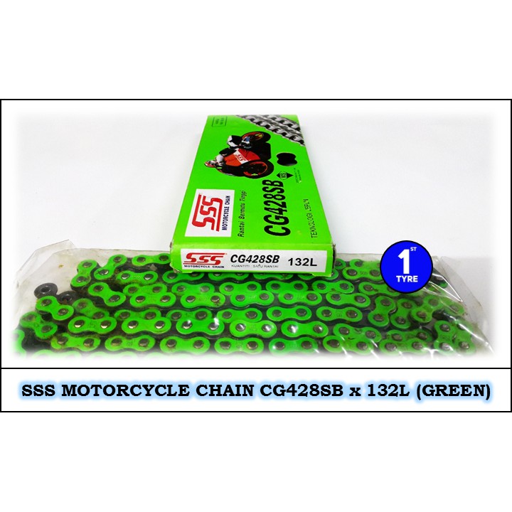 RANTAI SSS RACING CHAIN CG428SB X132L (GREEN) | Shopee Malaysia
