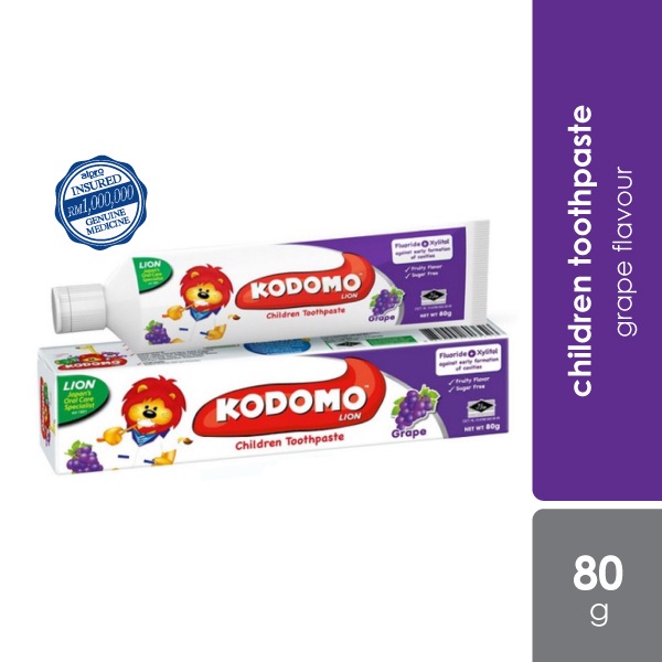Kodomo Kids Toothpaste - Grape, Orange, Strawberry (80g) | Shopee Malaysia