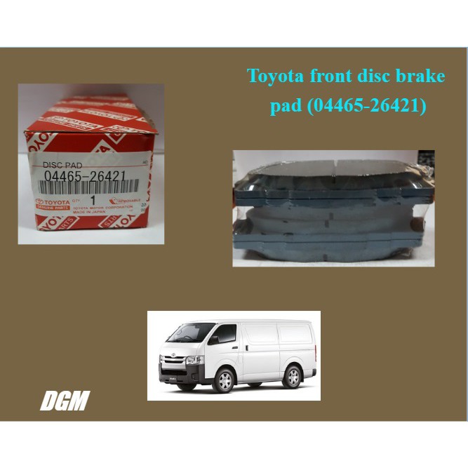 Toyota front disc brake pad for Hiace KDH200 KDH202 - 04465-26421 ...