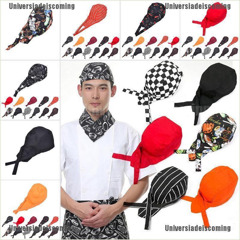 Universiadeis Colourfull Pirates Chef Cap Skull Cap Professional ...