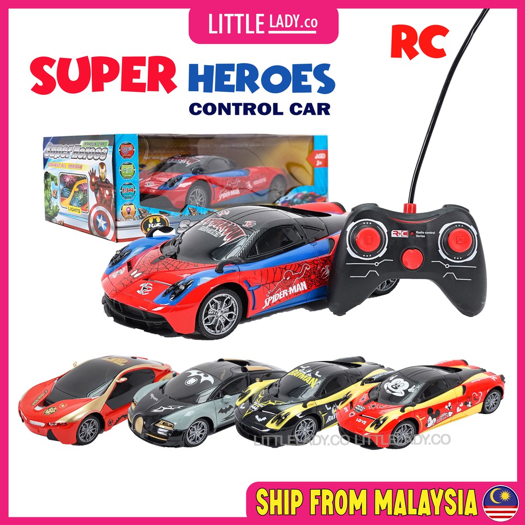 [Ready Stock] Super Hero RC Car 1:14 Remote Control Car Avanger Ironman ...