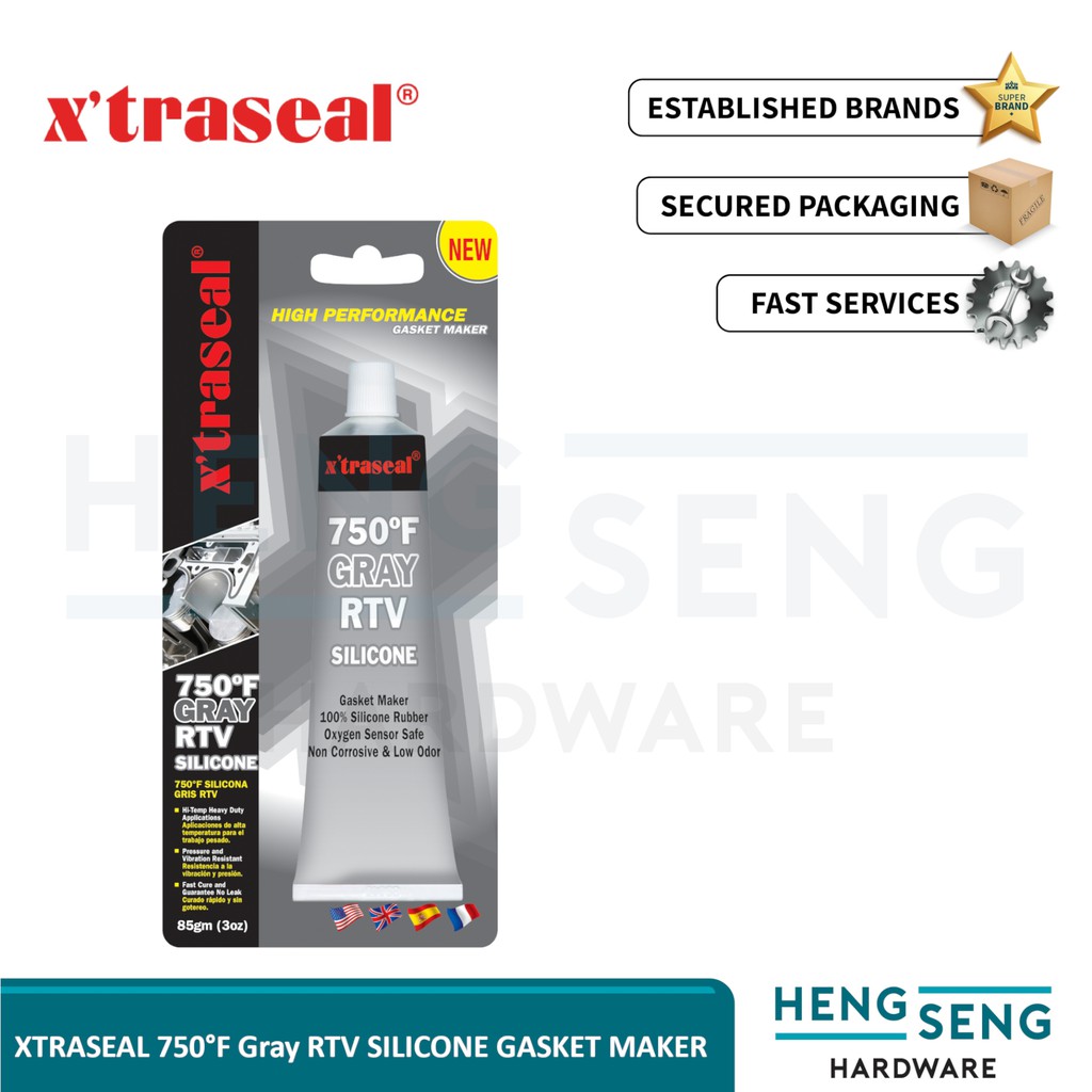 XTRASEAL 750°F Gray RTV SILICONE GASKET MAKER ( 85gm ) | Shopee Malaysia