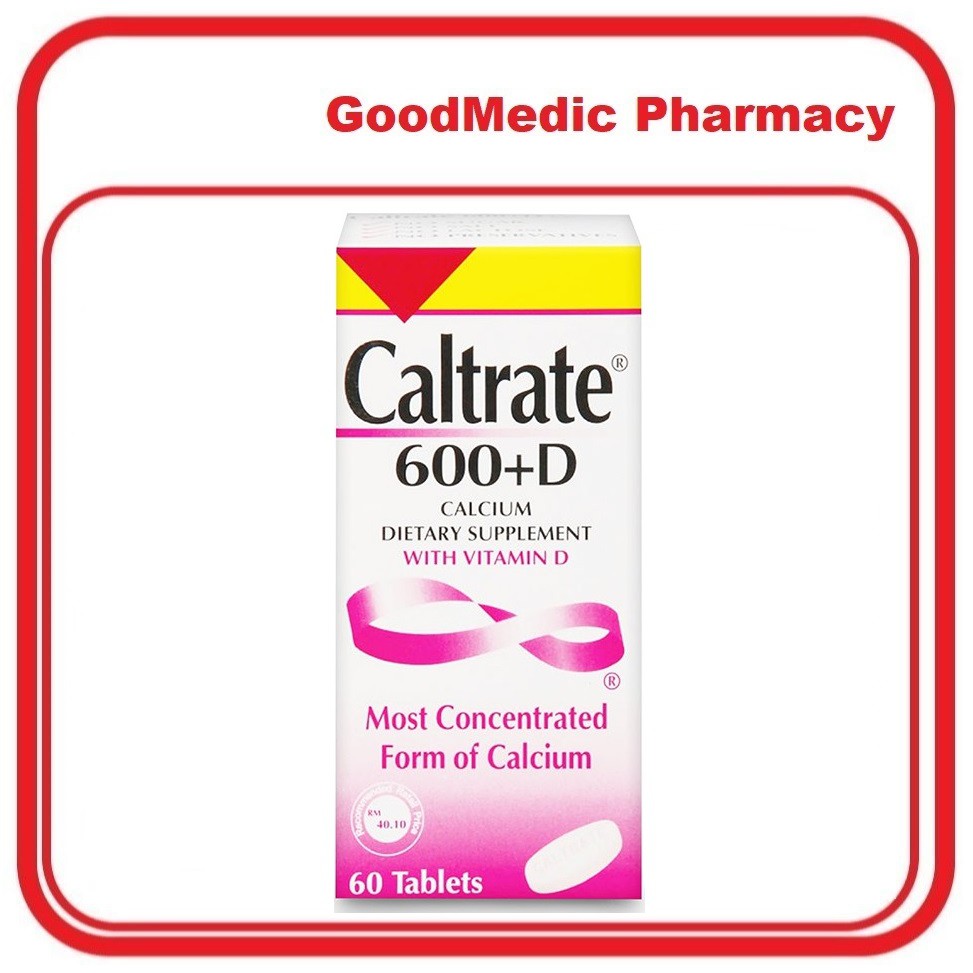 Caltrate 600+D 60 Tablets with Vitamin D3 | Shopee Malaysia