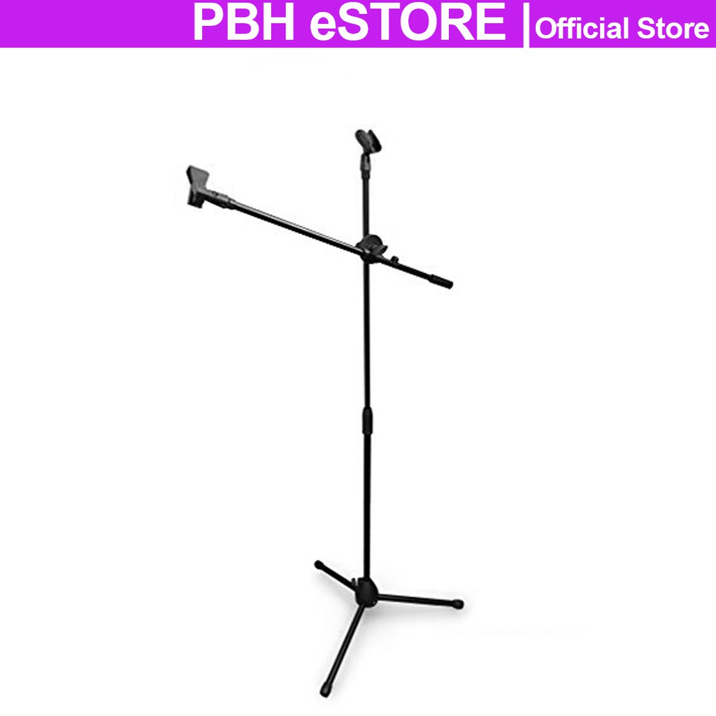 BLW Heavy Duty Adjustable Telescoping Tripod Boom Microphone Stand with ...