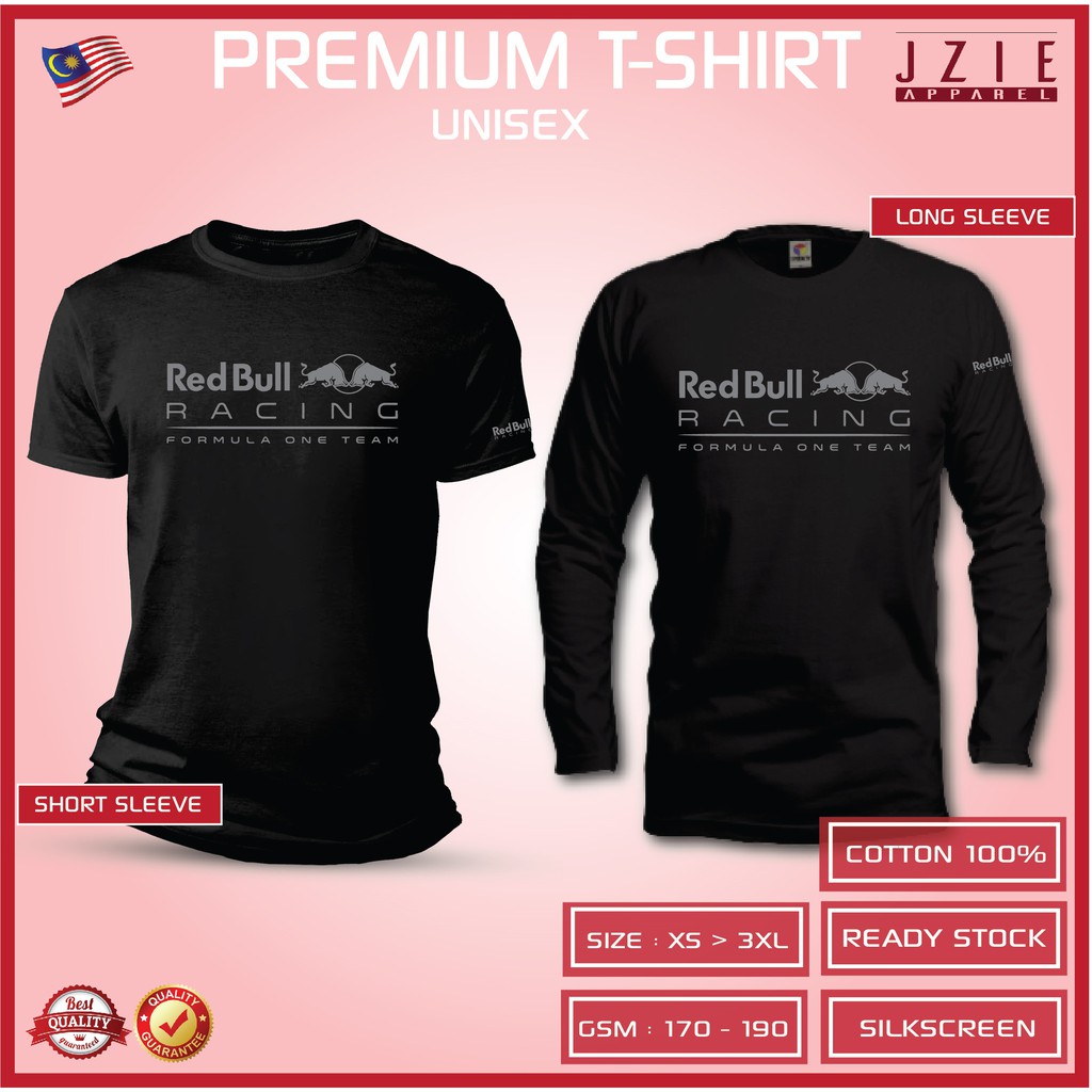 T-Shirt Cotton Redbull Racing F1 Shirt Lelaki Shirt perempuan Baju ...