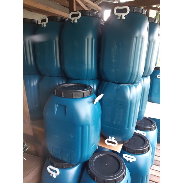 Tong biru 50 Liter terpakai (1 unit sahaja setiap pembelian) | Shopee ...