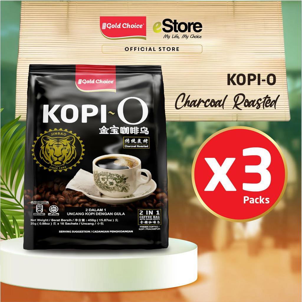 GOLD CHOICE Kopi O - Black Coffee (25g x 18's) [3 Bundle Pack] | Shopee ...